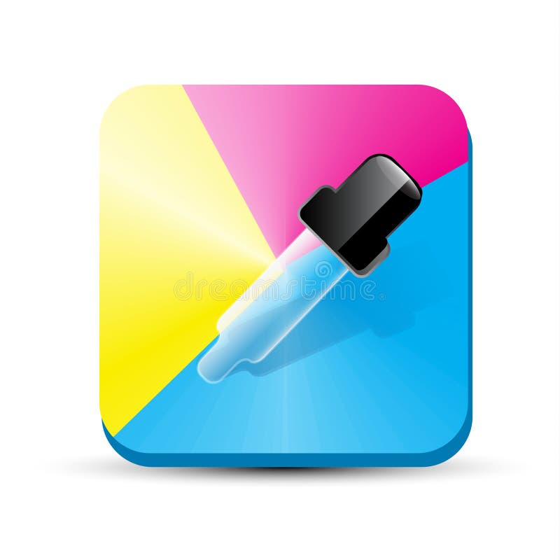 Vector color picer icon stock illustration. Illustration of blue - 27839754