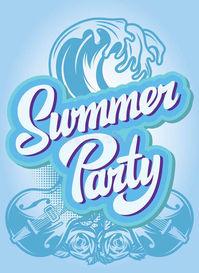 Vector Color Poster Template for Summer Party Stock Vector ...