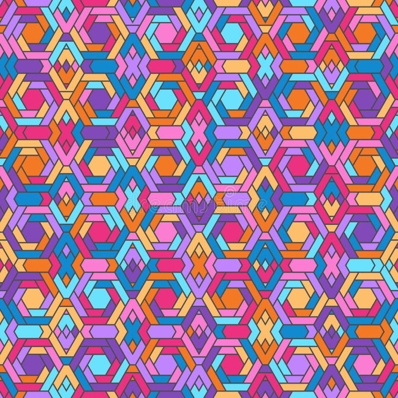 Vector Color Seamless Pattern. Geometric Abstract Background Stock ...