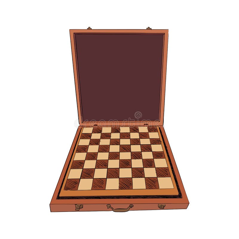 Vector Color Sketch Box Chess Board Stock Illustrations – 4 Vector ...