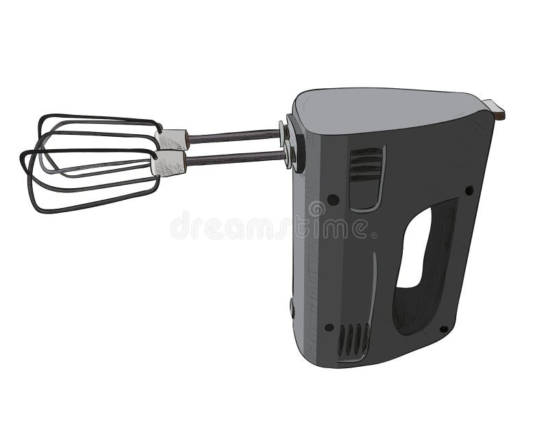 Vector Color Sketch of Electric Mixer Stock Vector - Illustration of ...