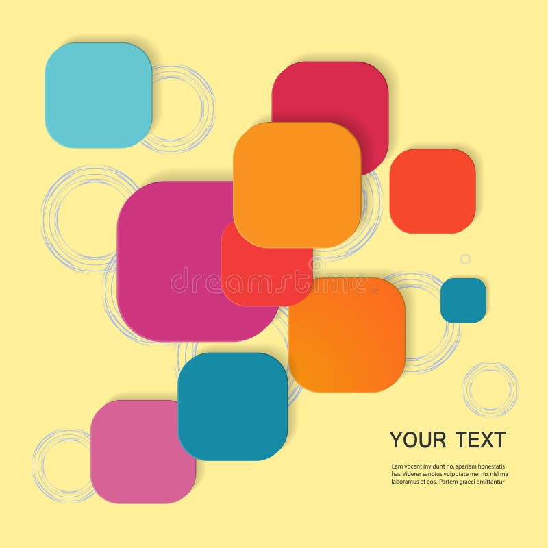 Vector Color Square Connection Eps Stock Vector - Illustration of ...