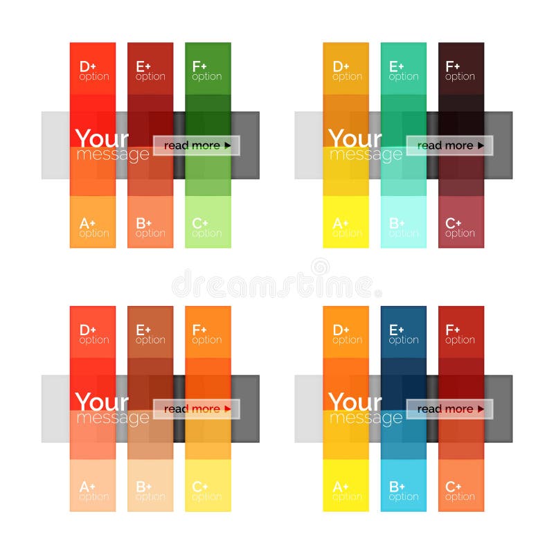 Vector Color Stripes Infographics Templates Stock Illustration ...