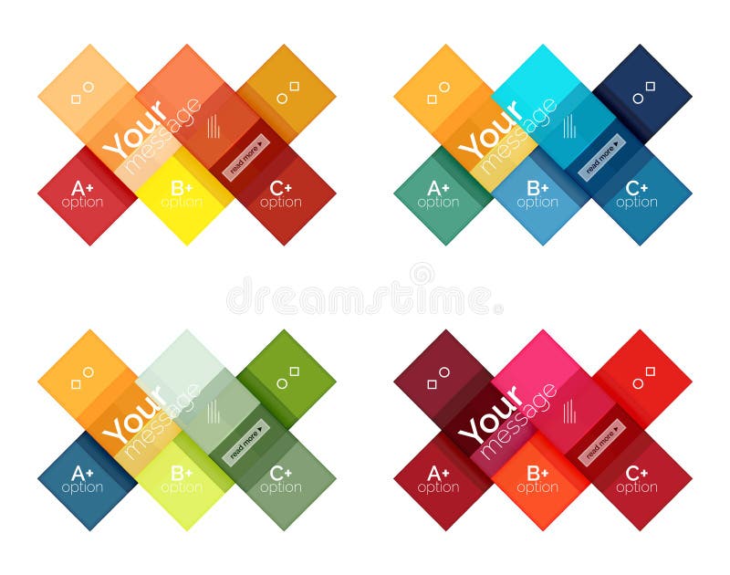 Vector Color Stripes Infographics Templates Stock Vector - Illustration ...
