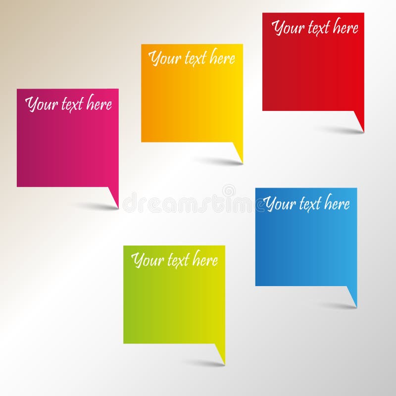 Vector Color Tags with Place for Your Text Stock Vector - Illustration ...