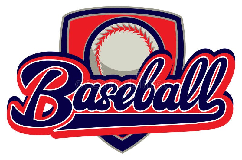 Vector Color Template with Baseball on Backboard and an Inscription ...