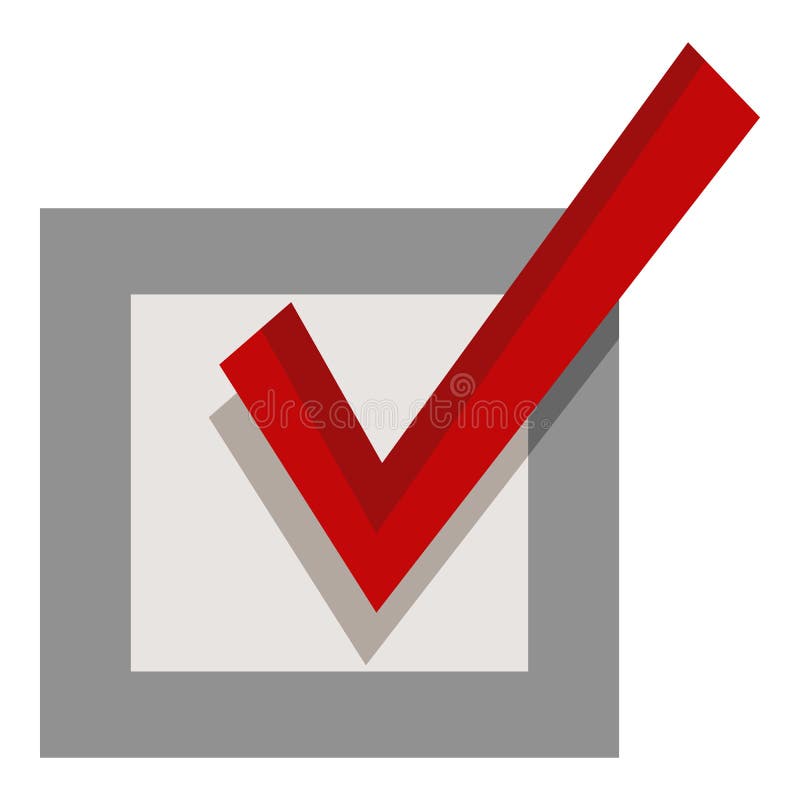 Vector Single Yes Icon. Tick in Checkbox Frame Stock Vector ...
