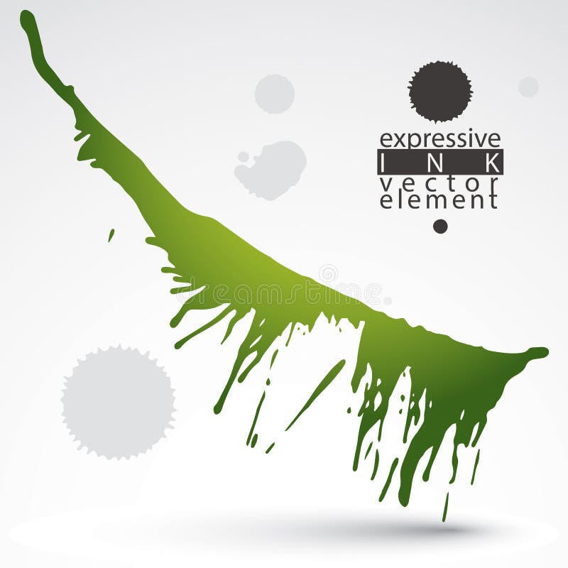 Vector Colored Brush Painted Ink Blob, Eps8 Smudge Background. W Stock ...