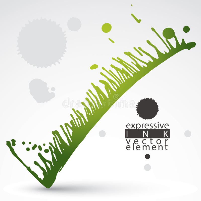 Vector Colored Brush Painted Ink Blob, Eps8 Smudge Background. W Stock ...