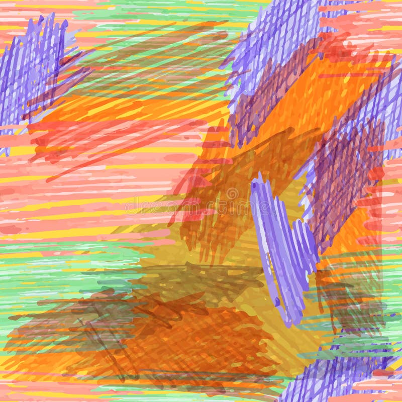 Vector Colored Pencil Texture, Seamless Pattern, Hand Drawn ...