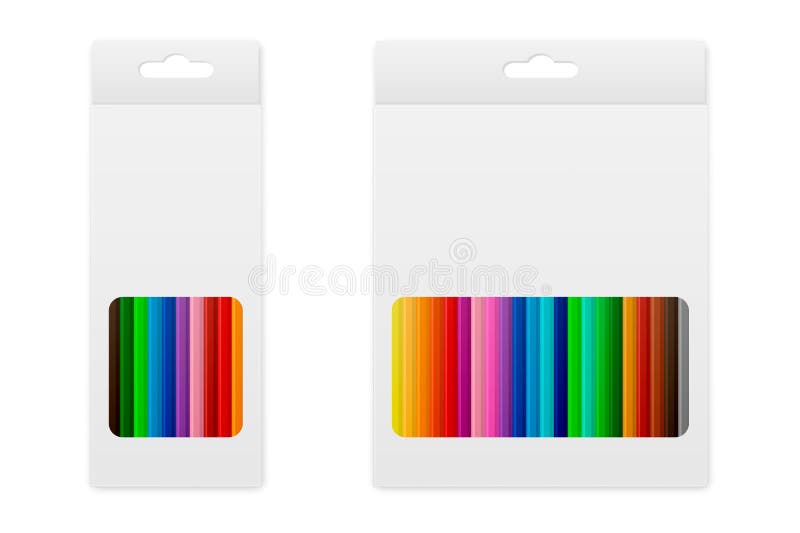 Vector Colored Pencils in the Box Stock Vector - Illustration of paint ...