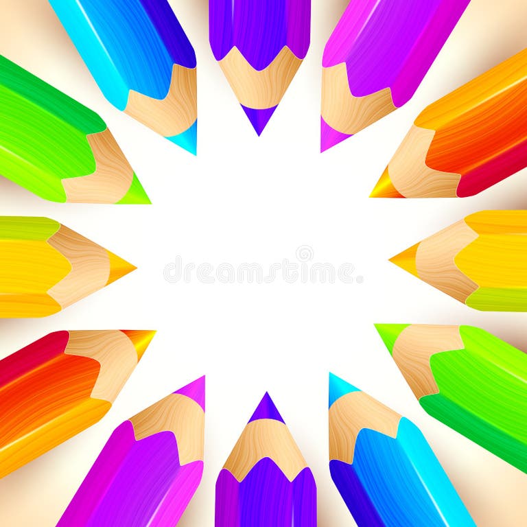 Colored Pencil Circle Stock Illustrations – 4,740 Colored Pencil Circle ...