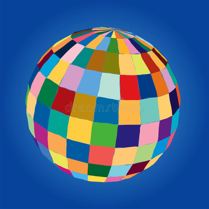 Colored Sphere with Plasma Light Energy Stock Illustration ...