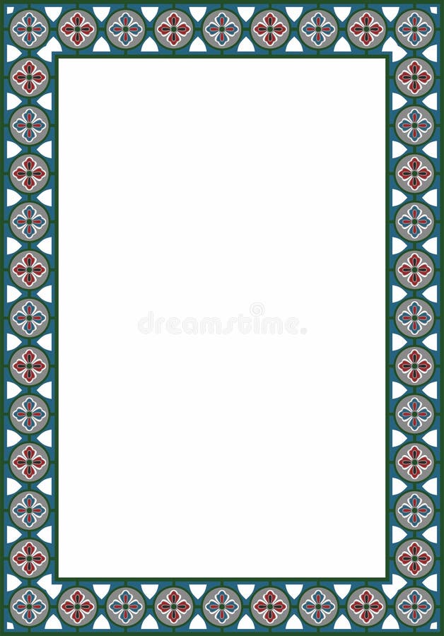 Vector Colored Square Gothic Ornament. Stock Illustration ...