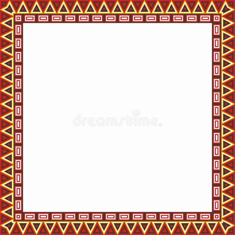 Vector Colored Square National Indian Patterns. Stock Vector ...
