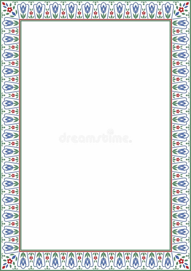 Vector Colored Square Turkish Ornament. Stock Vector - Illustration of ...