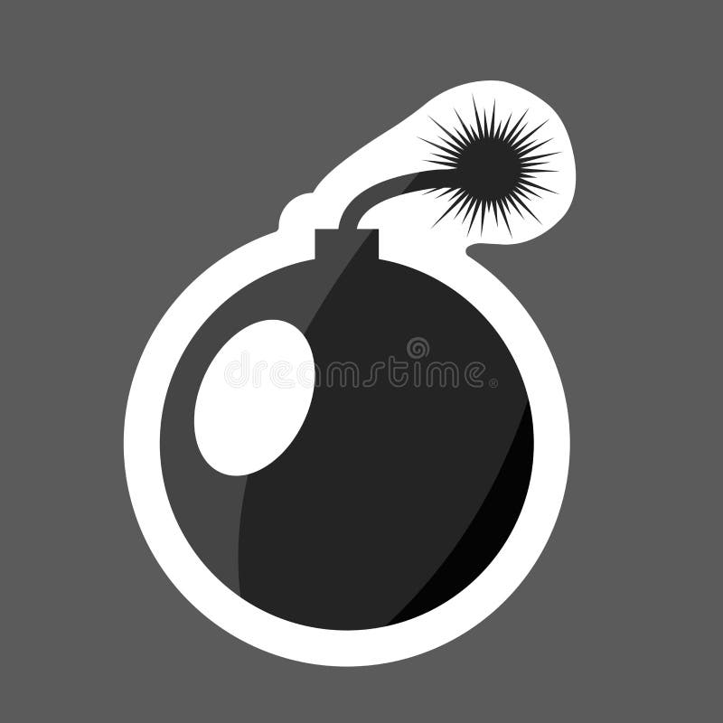 Vector Colored Sticker Icon Bomb. Layers Grouped for Easy Editi Stock ...