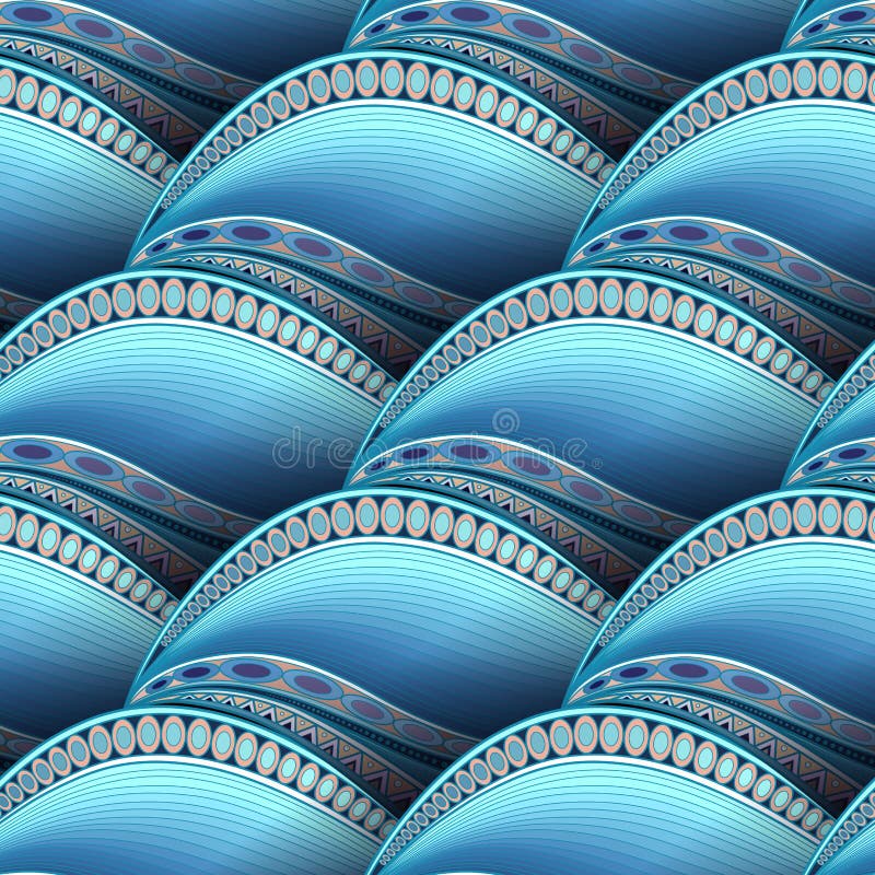 Vector Colored Wave Seamless Pattern Stock Vector - Illustration of ...