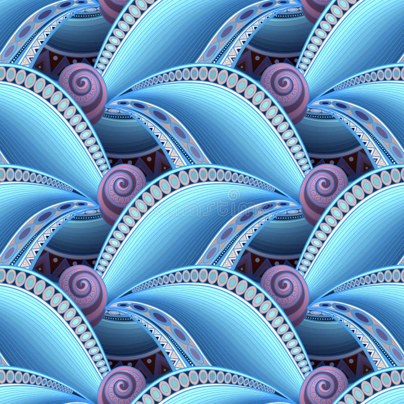 Vector Colored Wave Seamless Pattern Stock Vector - Illustration of ...