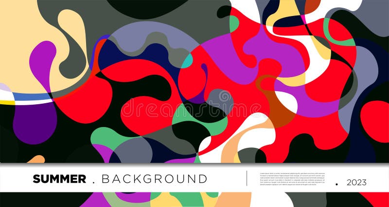 Vector Colorful Abstract Fluid and Geometric Background for Summer ...