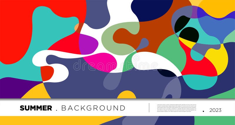 Vector Colorful Abstract Fluid and Geometric Background for Summer ...