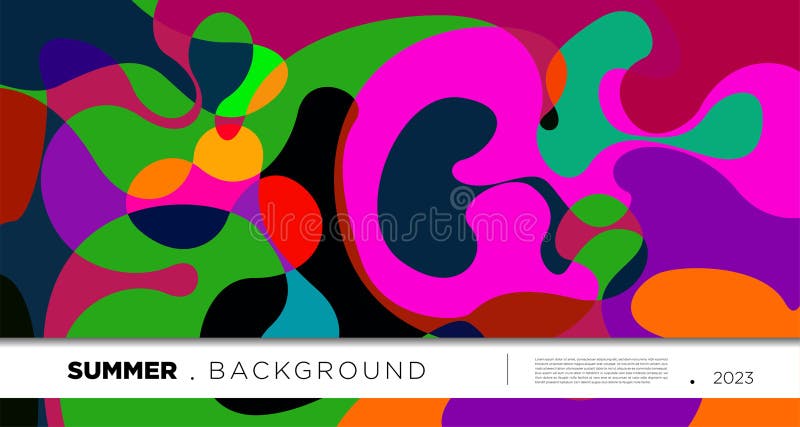 Vector Colorful Abstract Fluid and Geometric Background for Summer ...