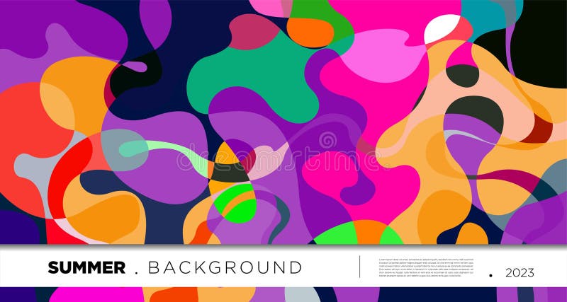Vector Colorful Abstract Fluid and Geometric Background for Summer ...