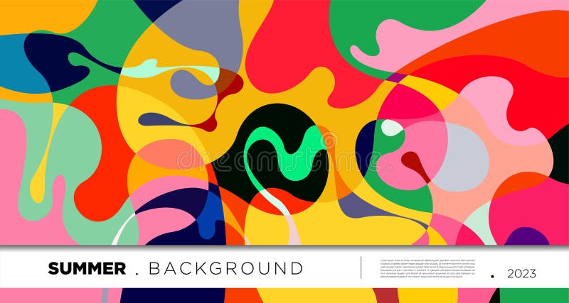 Vector Colorful Abstract Fluid and Geometric Background for Summer ...