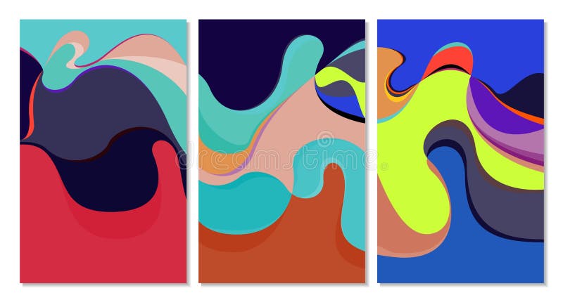 Vector Colorful Abstract Fluid and Liquid Background Modern Minimalist ...