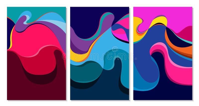 Vector Colorful Abstract Fluid and Liquid Background Modern Minimalist ...