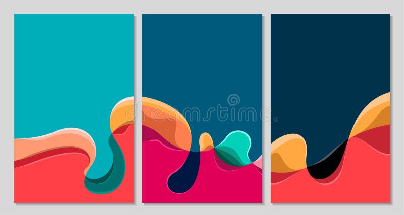 Vector Colorful Abstract Fluid and Liquid Background Modern Minimalist ...