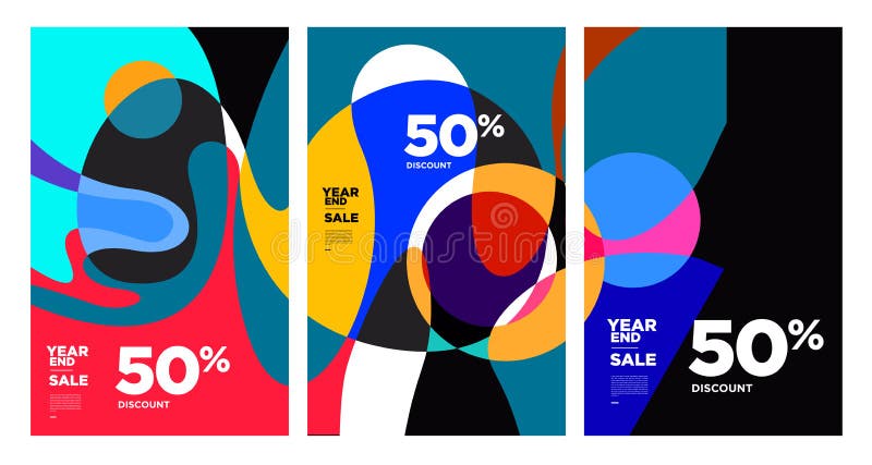 Vector Colorful Abstract Year End Sale Background 2023 Stock Vector ...