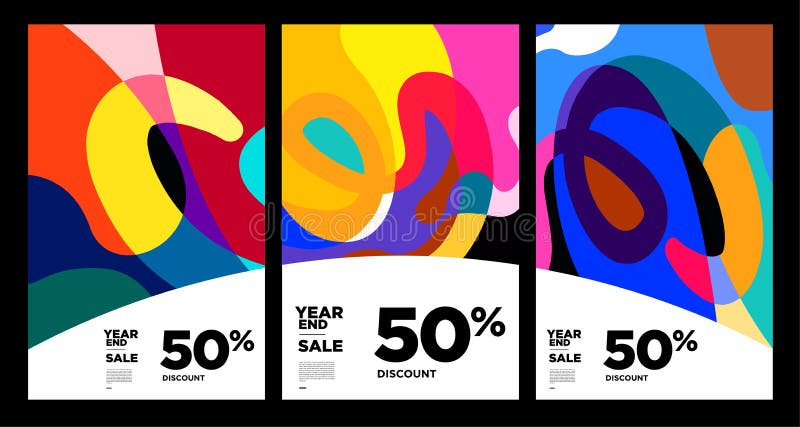 Vector Colorful Abstract Year End Sale Background 2023 Stock Vector ...