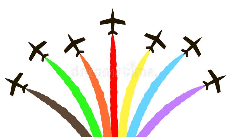 Vector colorful aircraft stock illustration. Illustration of show ...