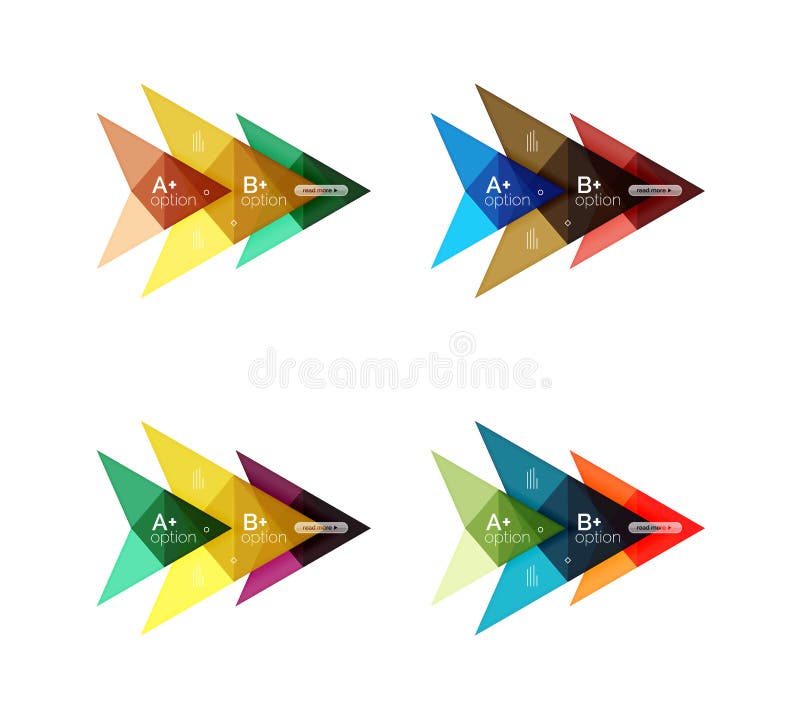 Vector Colorful Arrow Option Infographics Templates Set Stock ...