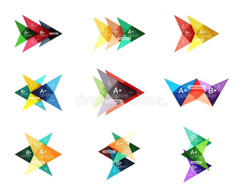 Vector Colorful Arrow Option Infographics Templates Set Stock ...