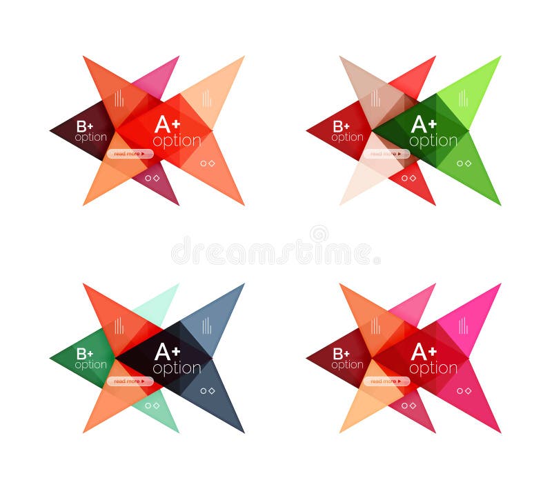 Vector Colorful Arrow Option Infographics Templates Set Stock ...