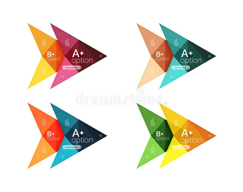 Vector Colorful Arrow Option Infographics Templates Set Stock ...