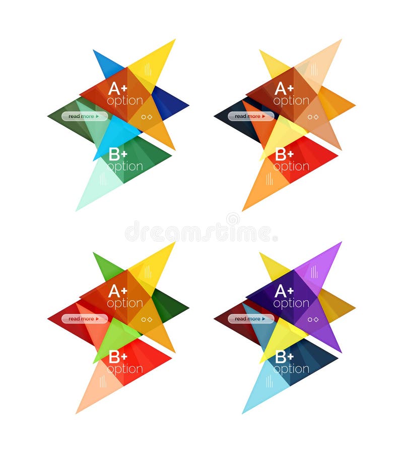 Vector Colorful Arrow Option Infographics Templates Set Stock Vector ...