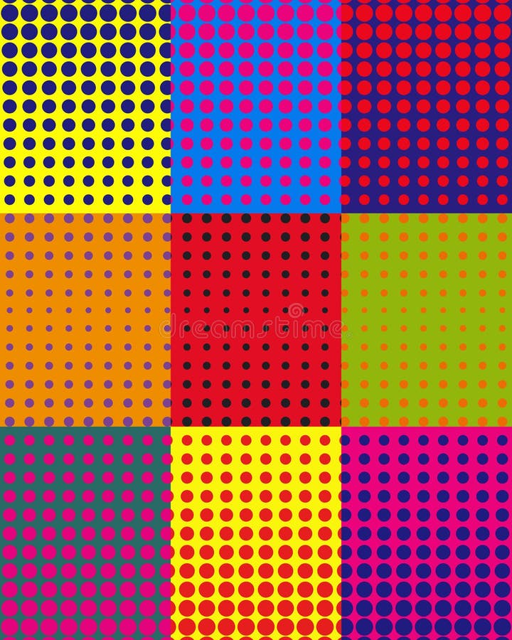 Vector Colorful Background with Dots in Pop Art Style Stock Vector ...