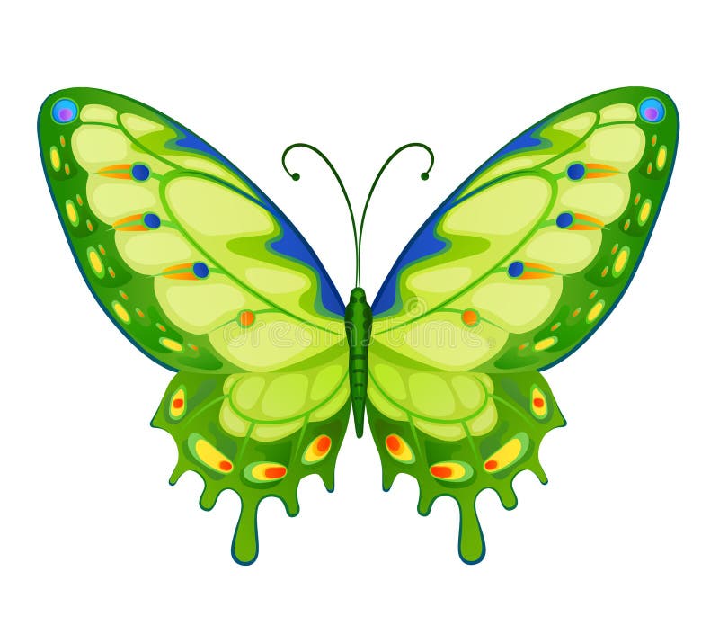 Vector Colorful Bright Butterflies Stock Illustration - Illustration of ...