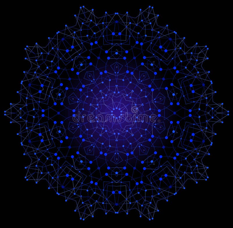 Vector Colorful Bright Shape, Molecular Structure with Lines and Stock ...