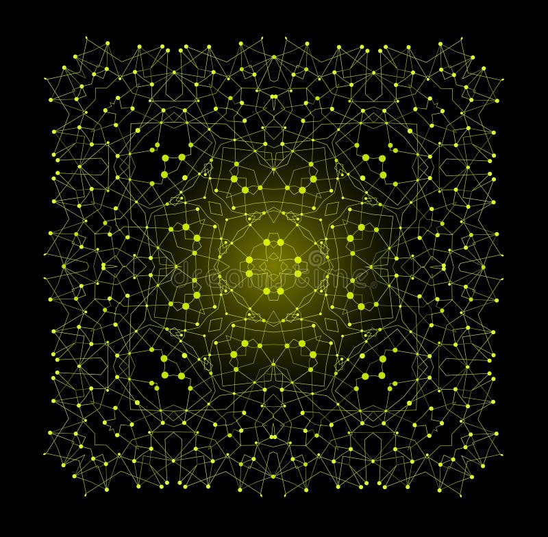 Vector Colorful Bright Shape, Molecular Structure with Lines and Stock ...