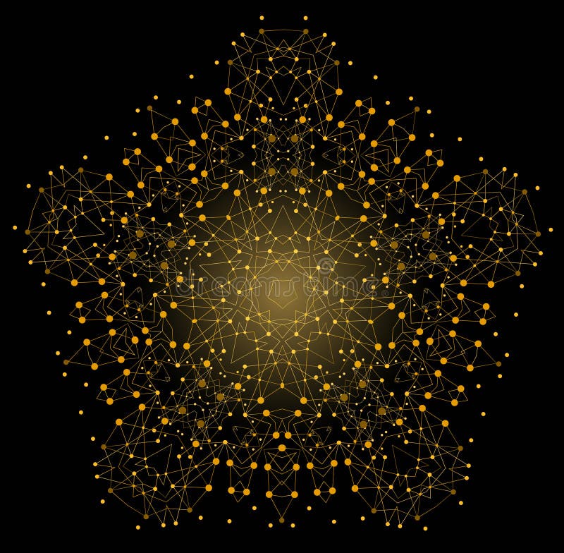 Vector Colorful Bright Shape, Molecular Structure with Lines and Stock ...