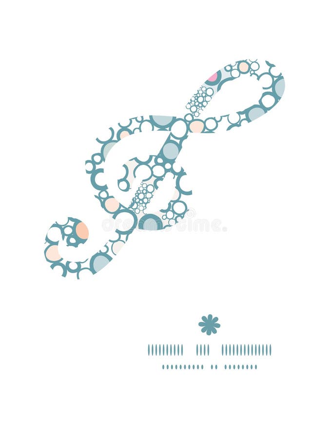 Vector Colorful Bubbles G_clef Musical Silhouette Stock Vector ...