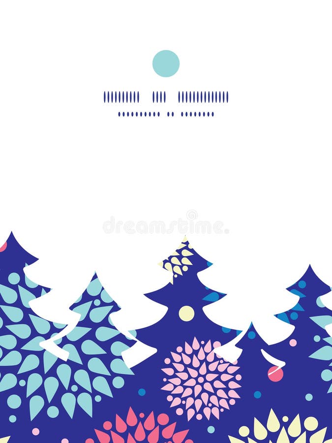 Vector Colorful Bursts Christmas Tree Silhouette Stock Vector ...