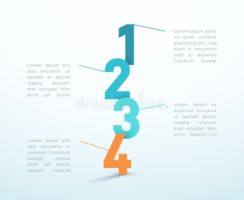 Number Steps Infographic 5 stock vector. Illustration of numbers - 56997693