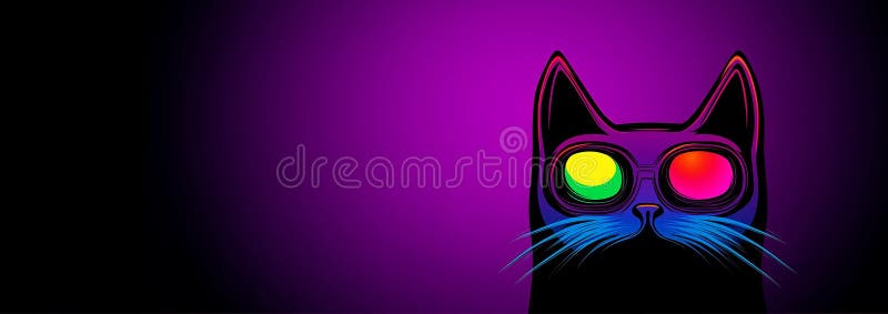 Vector Colorful Cats Horizontal Seamless Pattern Background Border ...