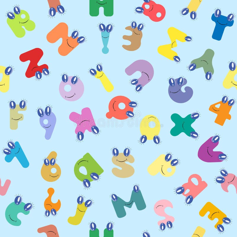 Vector Colorful Children Seamless Pattern. Stock Vector - Illustration ...