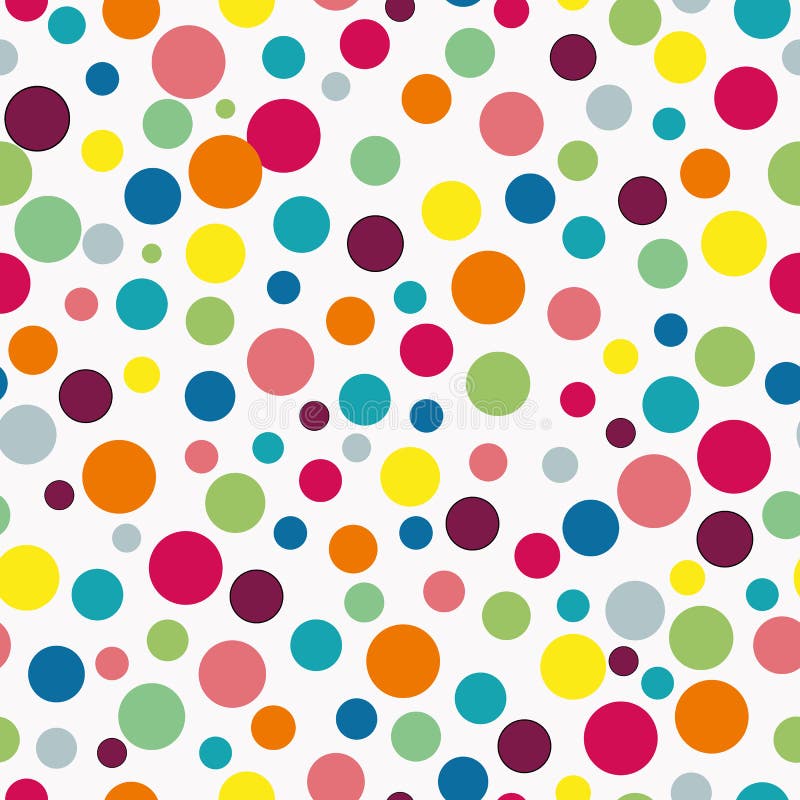Vector Colorful Small and Big Circles Pattern Background Stock Vector ...